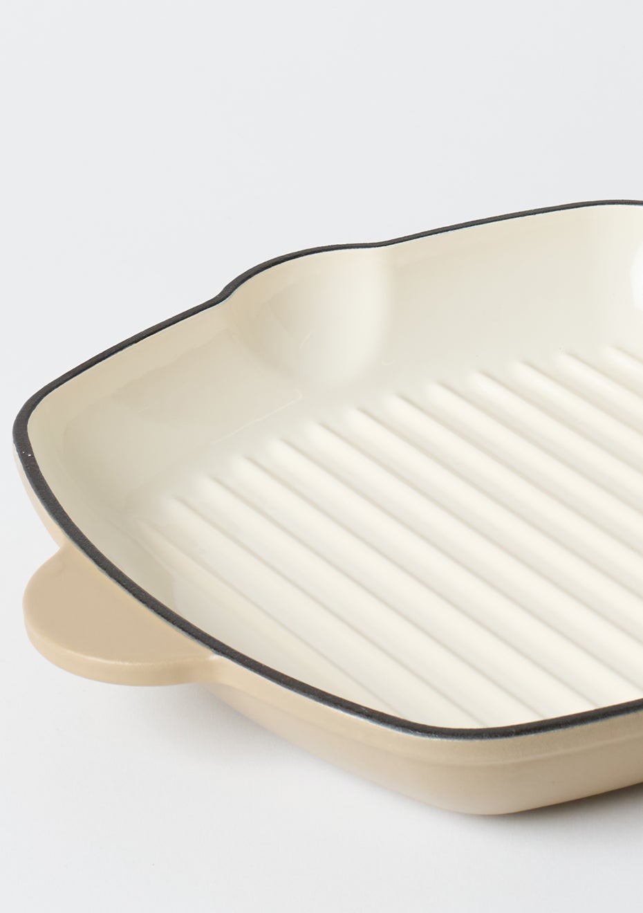 George Collective - Cast Iron Grill Skillet 27cm - Matte Natural - Onceit