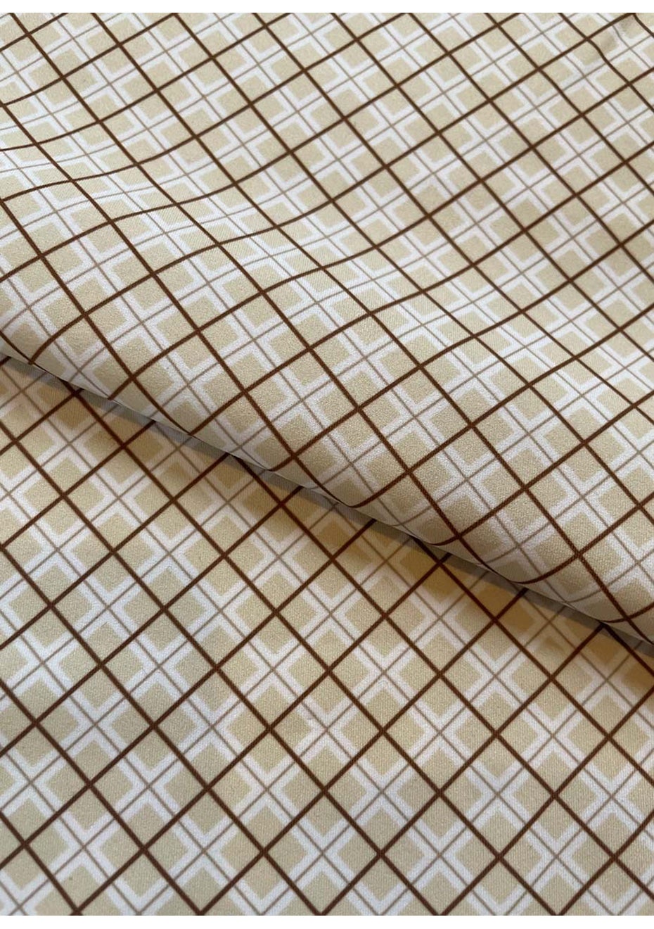 Nu Form - Movement Full Length Flare - Cream Plaid - Onceit