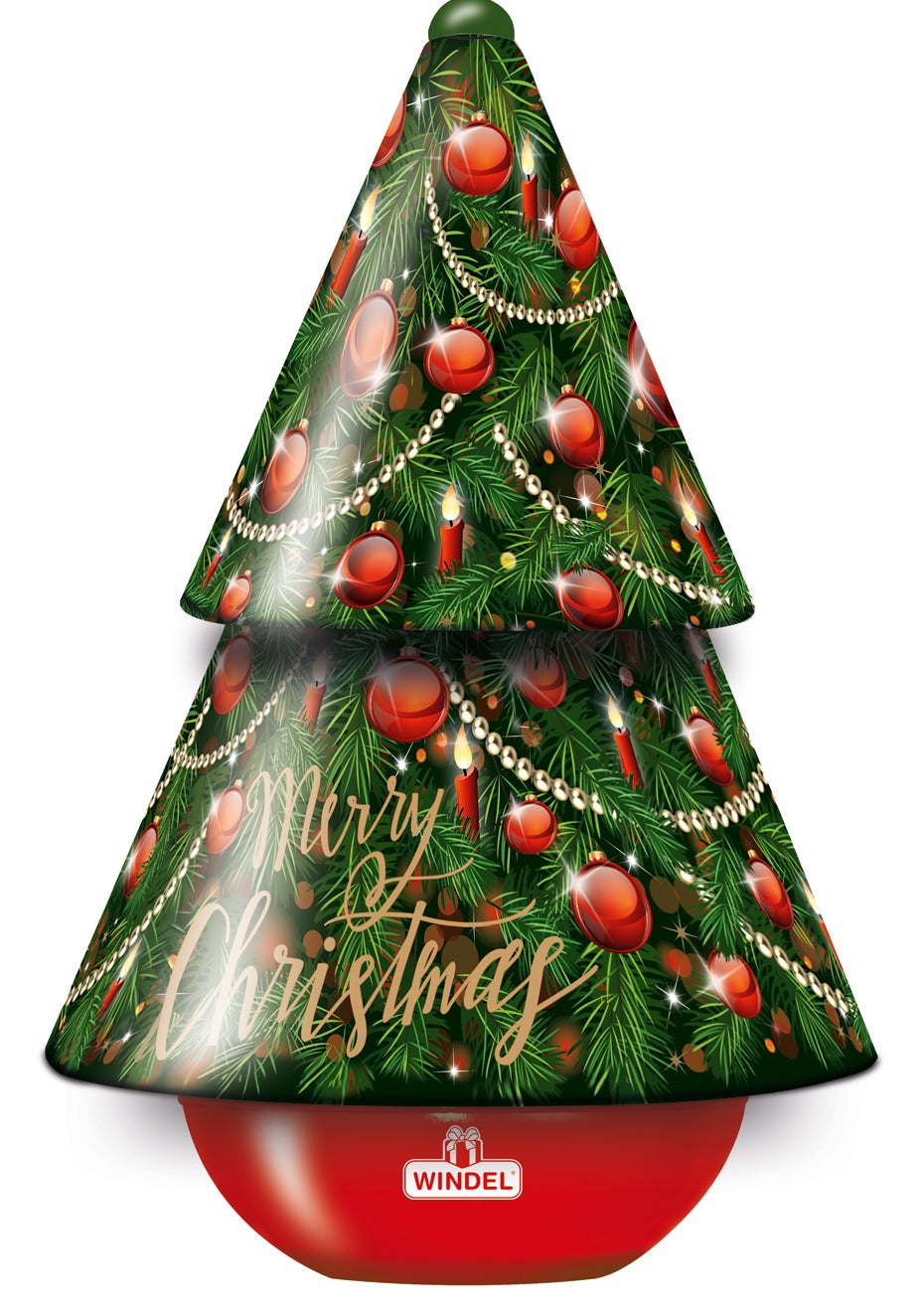Windel - Christmas Tree Metal Music Box (Oh Christmas tree) - Praline ...