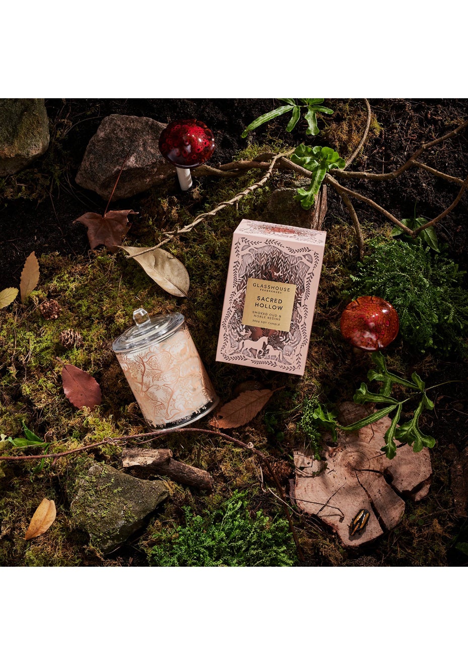 Glasshouse Fragrances - Sacred Hollow - 380g Candle - Onceit