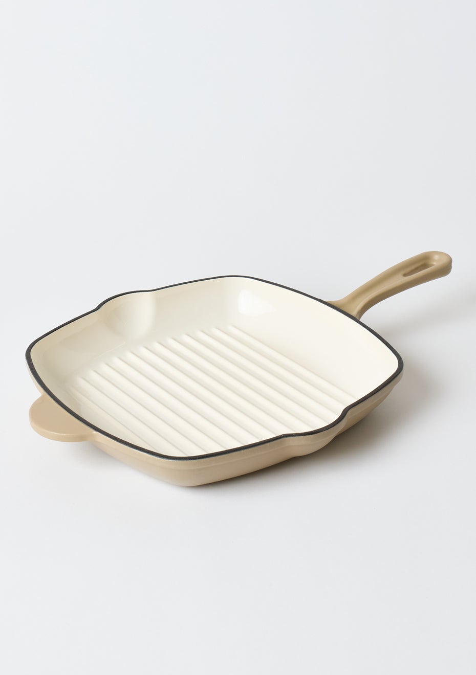 George Collective - Cast Iron Grill Skillet 27cm - Matte Natural - Onceit