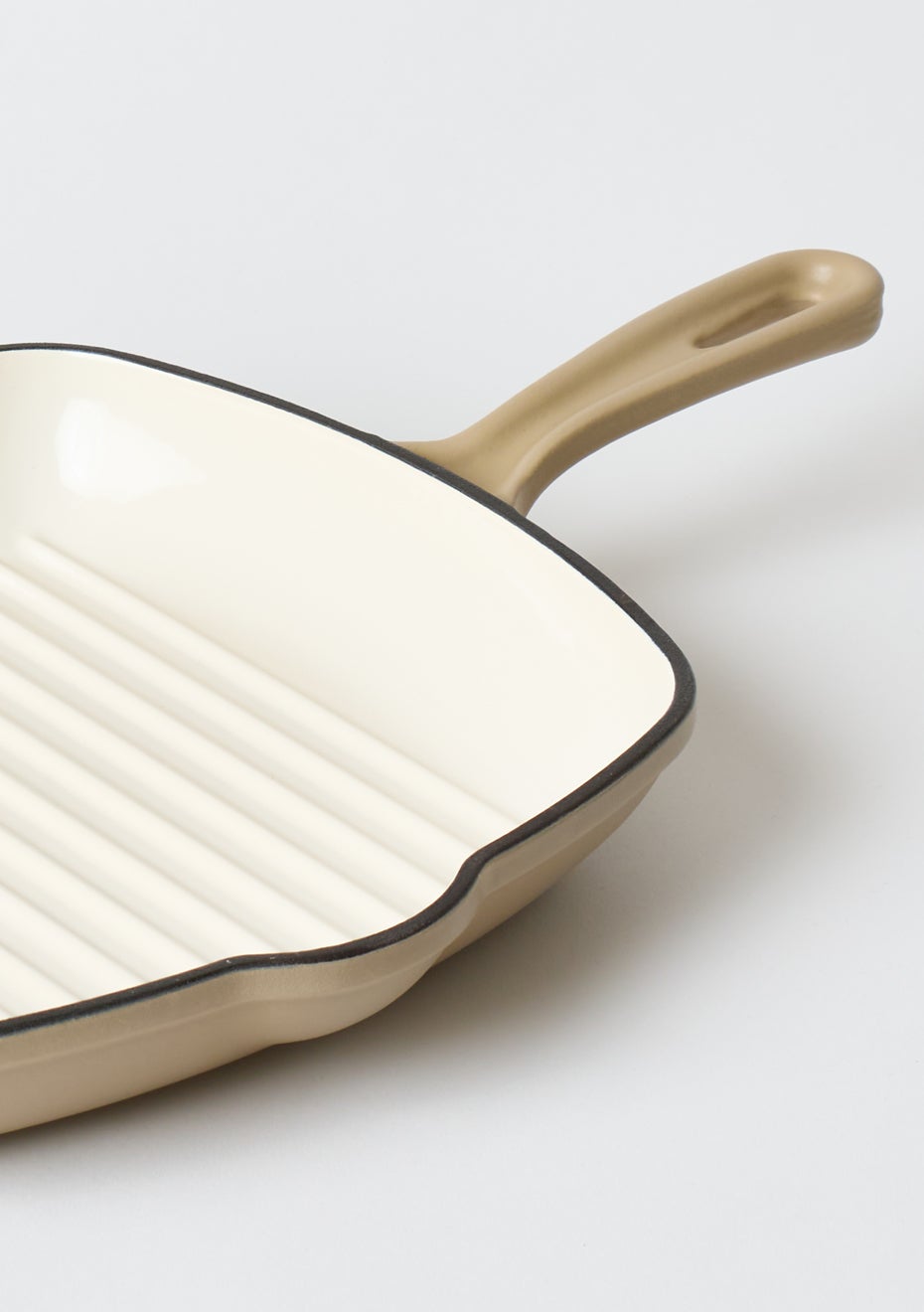 George Collective - Cast Iron Grill Skillet 27cm - Matte Natural - Onceit