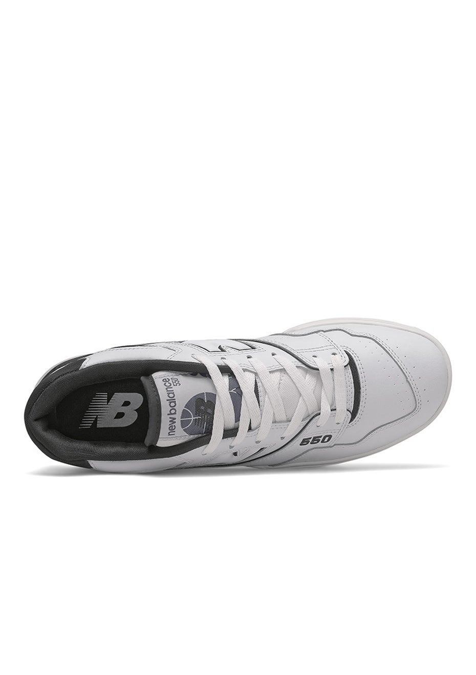 New Balance - Unisex 550 Sneaker - White With Black - Onceit