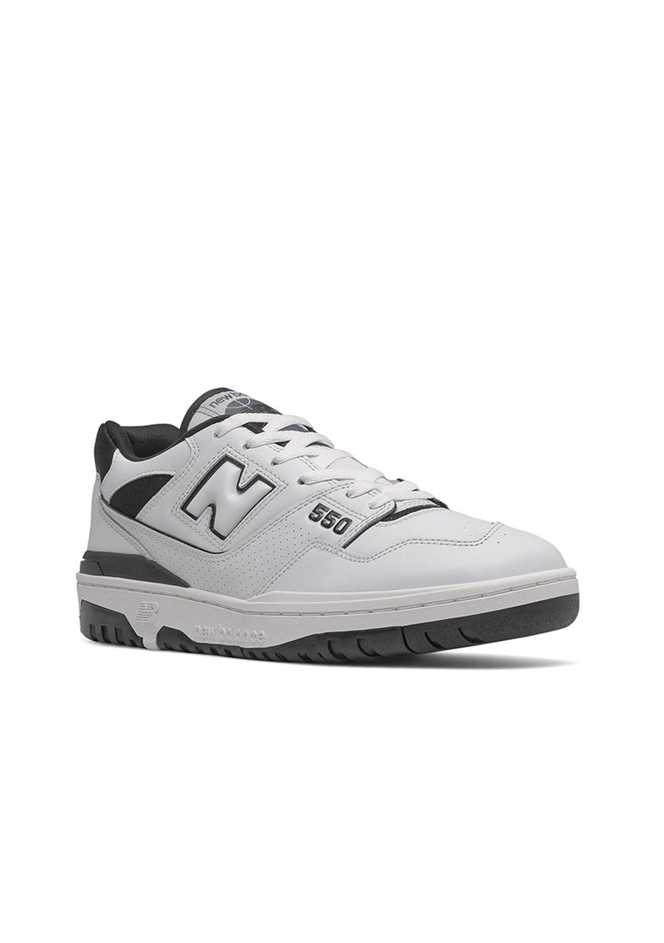 New Balance - Unisex 550 Sneaker - White With Black - Onceit