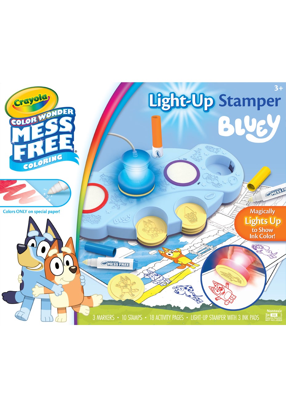 Crayola Color Wonder Magic Light Up Stamper Kit Bluey - Onceit