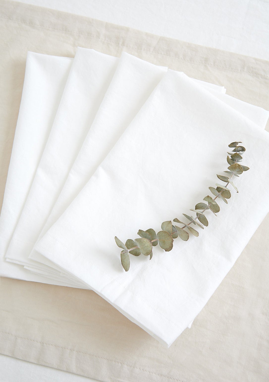 George Collective - 100% Stonewashed Cotton Table Napkin 4 Pack - White ...