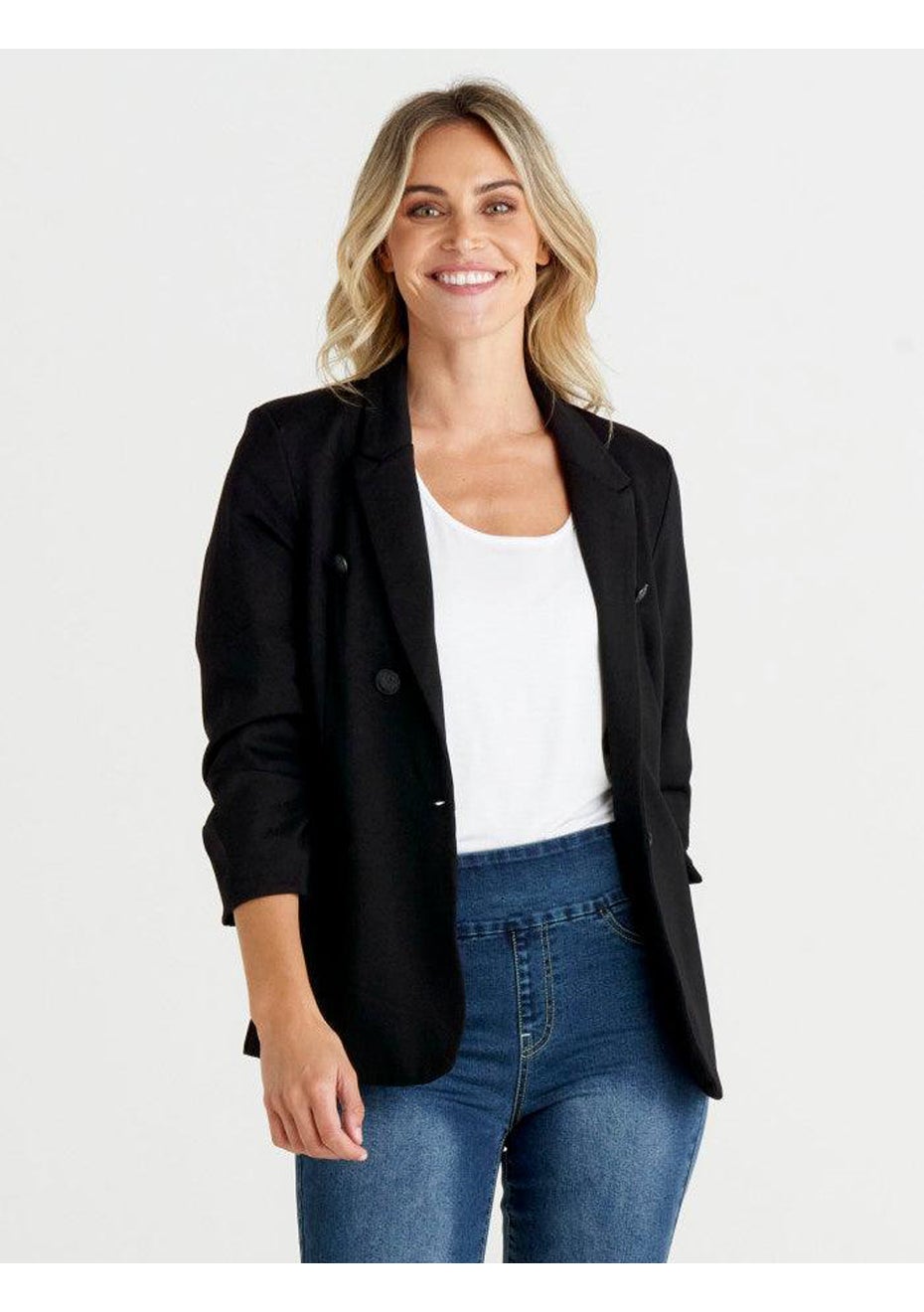 Betty Basics - Voila Ponte Blazer - Black - Onceit