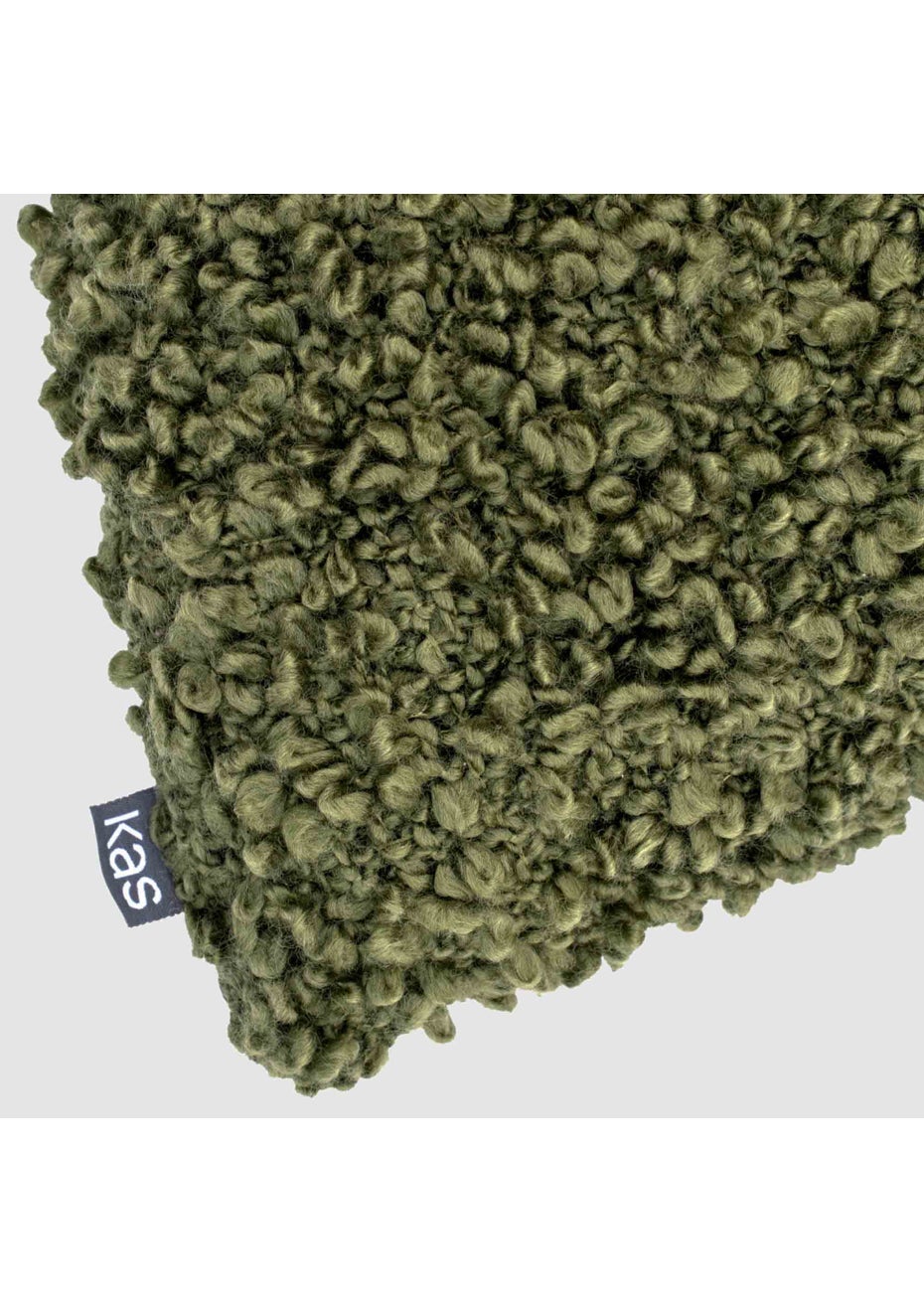 Kas - Rye Cushion Boucle (50X50Cm) - Moss - Onceit