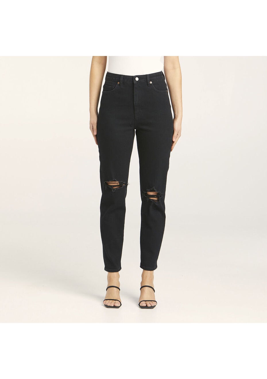 Riders By Lee - Womens Hi Mom Black To Black - Regular - Onceit