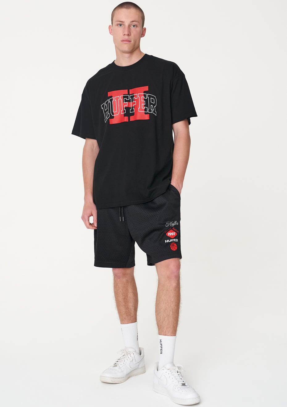 Huffer - Mens Basketball Short - Black - Onceit