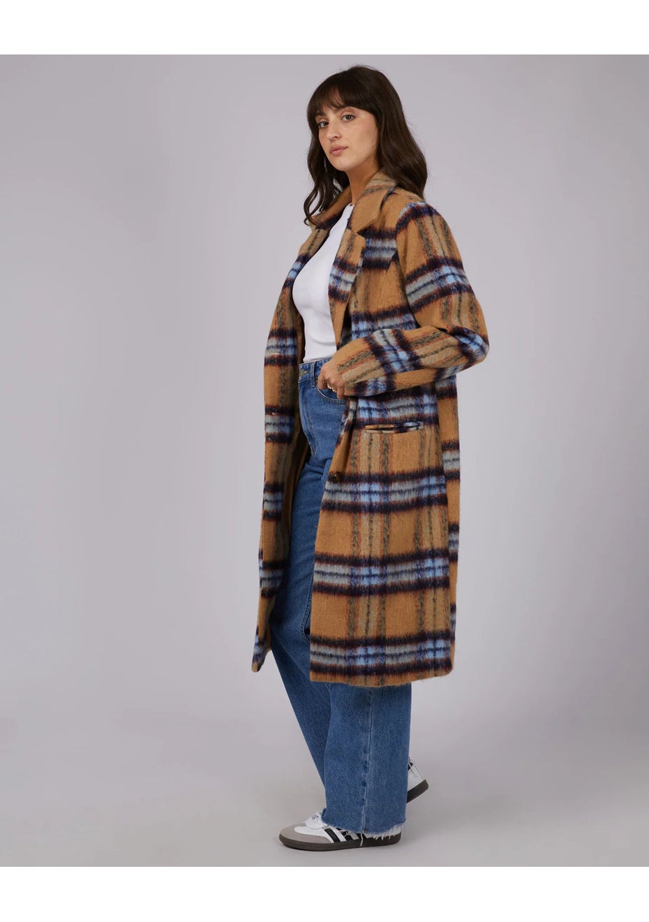 All About Eve - Aubrey Check Coat - Check - Onceit