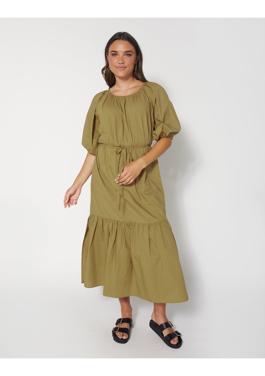 Dear Sutton - Annabelle Dress Olive - Onceit