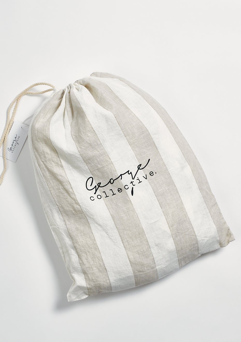 George Collective - 100% French Linen Flat Sheet - Super King - Natural ...