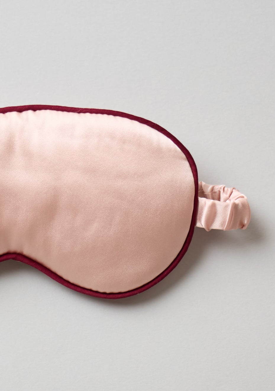 Slumber - 100% Silk Eye Mask - Dusty Blush/Merlot Piping - Onceit